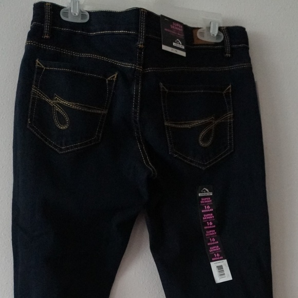 Jordache | Bottoms | Jordache Girls 6 Super Skinny Jeans Dark Wash ...